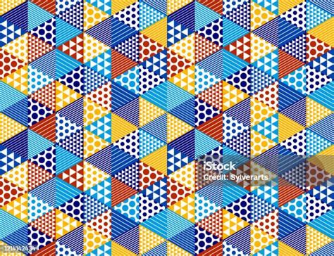 3d 큐브 원활한 패턴 벡터 배경 마름모와 삼각형 차원 블록 건축 및 건설 기하학적 디자인 0명에 대한 스톡 벡터 아트 및 기타 이미지 Istock