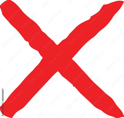 Wrong Mark Red Cross X Symbol Red Cross Sign Red Grunge X Icon Cross Brush Sign Stock Vector
