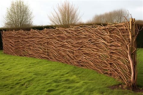 Whihtewashed Willow Panels Premium Ai Generated Image