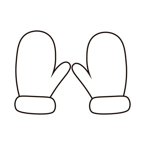 Mitten Clip Art Black And White