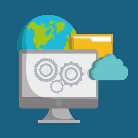 Data Center And Web Hosting Design Stock Vector Illustration Of Safe Symbolic 77312311