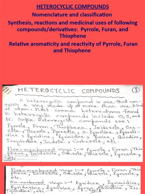 Pyrrole Furan Thiophene Pdf