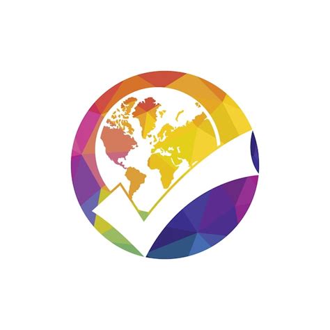 Premium Vector Globe Check Vector Symbol Design