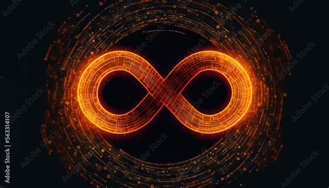 Devops Toolchain Concept With Infinite Loop On Abstract Technology Background Generative Ai