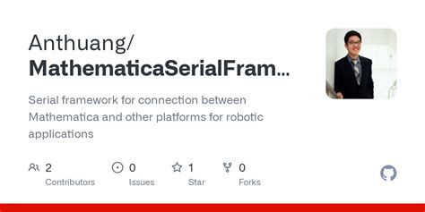 Github Anthuang Mathematicaserialframework Serial Framework For Connection Between