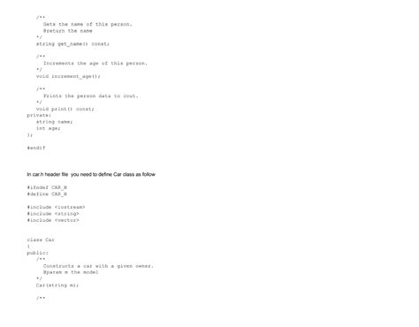 Solved Exercise P72 Implement A Class Person With Two
