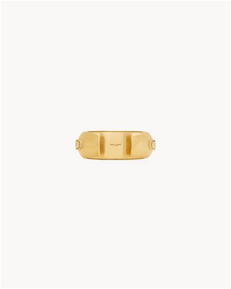Small Bumpy Cuff In Metal Saint Laurent Ysl Us