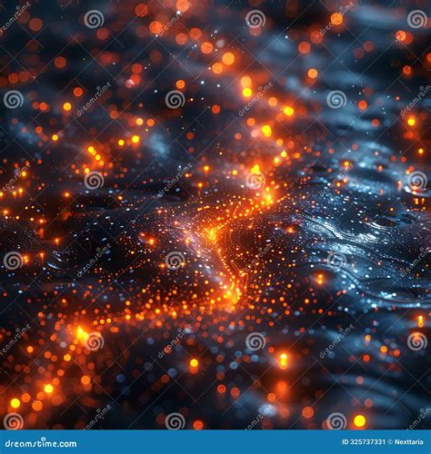 Quantum Computing Principles Futuristic Digital Art Stock