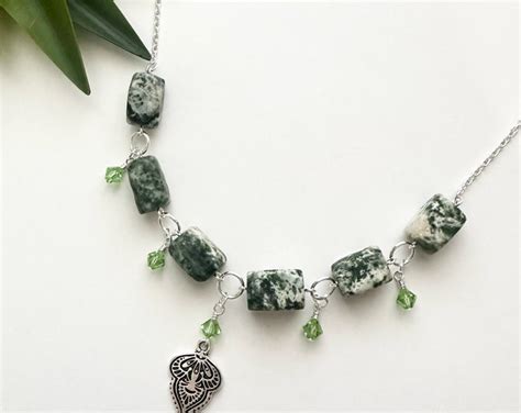 KIT Tree Agate Necklace Etsy