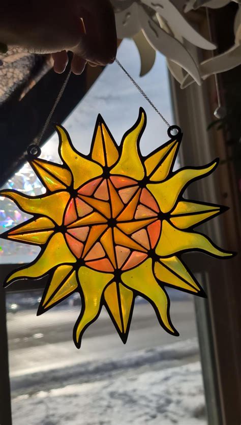 Suncatcher Sun Resin Window Art Etsy
