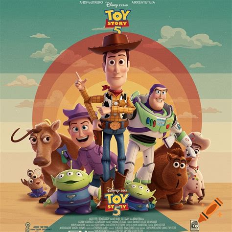 Poster For Toy Story 5 Showing Woody Buzz And Friends Against A