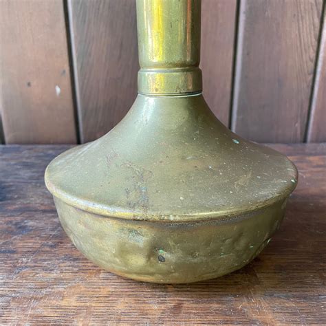 Late Victorian English Nestor Brass Floor Standing Spittoon Ashtray For