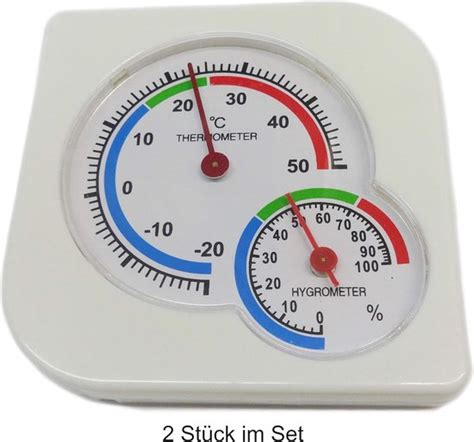 Thermometers Met Hygrometer Set Van Analoge Temperatuur En Luchtvochtigheid Voor Bol