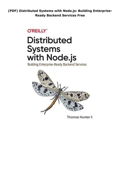 PDF Distributed Systems With Node Js Building Enterprise Ready