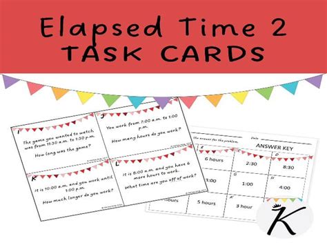 Elapsed Time 2 Task Cards By Kings Class Tpt