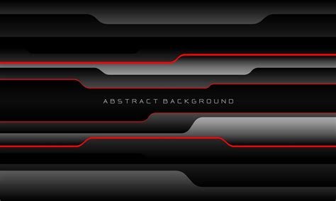 Abstract Metallic Red Line Black Cyber Geometric Line Overlap Layer Design Modern Luxury