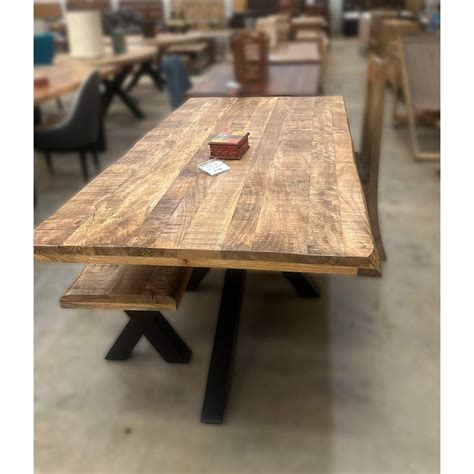 Wood Decor Rustic Dining Table Mango Wood 180x100cm Furniture Store