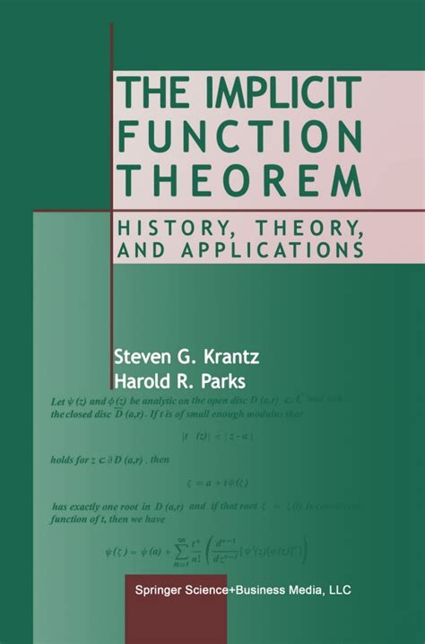 The Implicit Function Theorem History Theory And Applications