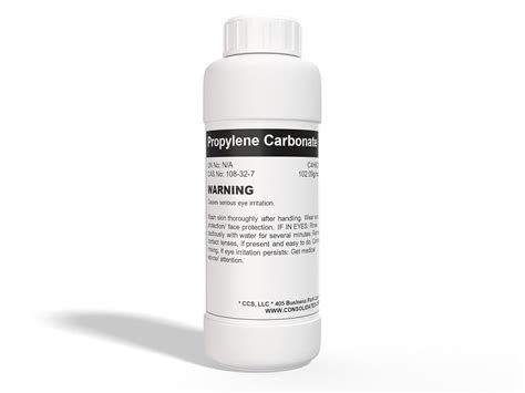Propylene Carbonate High Purity Solvent New Tamper Evident Sealed Bottles 1000ml 32 Fl Oz