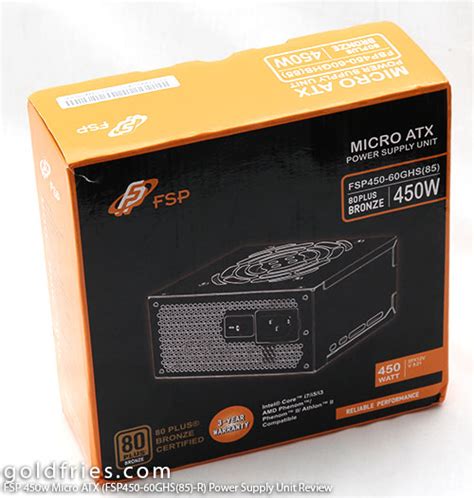 Fsp 450w Micro Atx Fsp450 60ghs 85 R Power Supply Unit Review