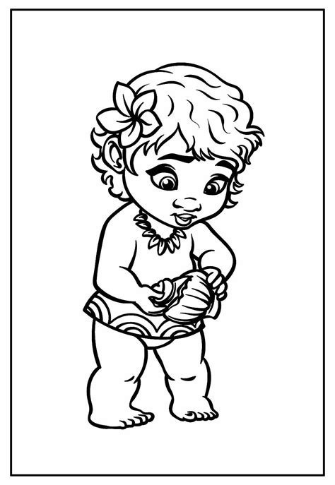 Desenhos Da Moana Para Imprimir E Colorir Pinte Online