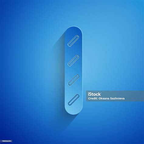 종이 는 파란색 배경에 고립 된 프랑스어 바게트 빵 아이콘을 잘라 종이 아트 스타일입니다 벡터 일러스트레이션 건강한 식생활에 대한 스톡 벡터 아트 및 기타 이미지 Istock