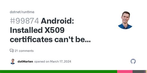 Android Installed X509 Certificates Cant Be Used With Ssl Authentication · Issue 99874