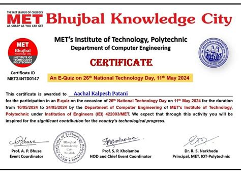 Aachal Patani On Linkedin Nationaltechnologyday Continuouslearning Techprogress