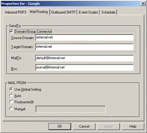 Twistround Mail Routing Settings