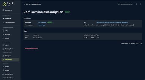 Api Self Service Subscriptions Traefik Hub Documentation