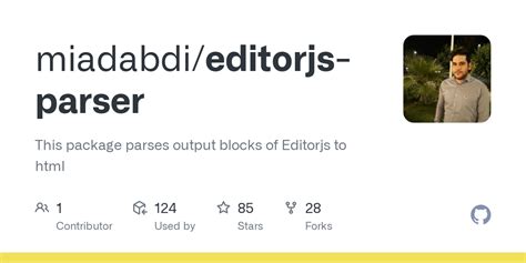 Github Miadabdieditorjs Parser This Package Parses Output Blocks Of