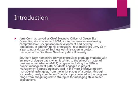 the snhu mba in project management program ppt