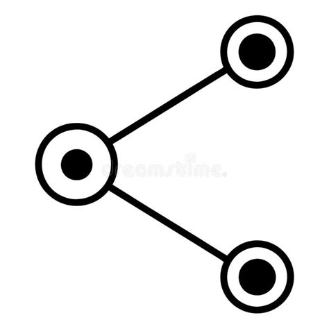 Outline Of A Network Connection Symbol Representing Connectivity And Communication Stock
