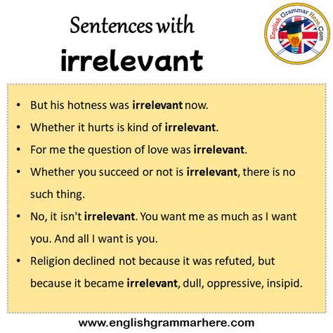 Sentences With Irrelevant Irrelevant In A Sentence In English Sentences For Irrelevant