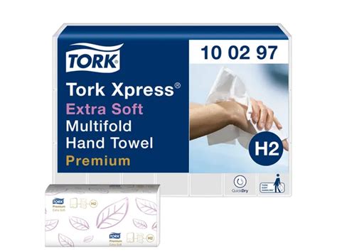 Tork 100297 Xpress Handdoek Premium H2 Zigzag Extra Soft 2 Laags