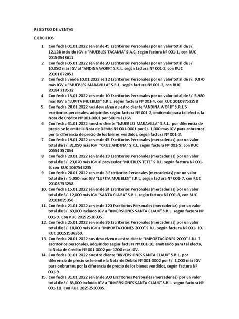 Registro De Ventas Pdf Ajedrez