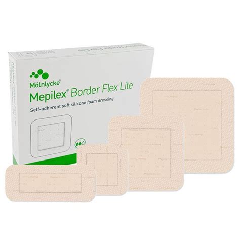 Molnlyck Mepilex Border Flex Lite Sterile Self Adherent Soft Silicone Foam Dressing