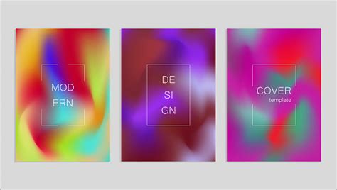 최소한의 추상 벡터 푸이드 커버 디자인 템플릿 홀로그래피 그라데이션 배경입니다 플래카드 배너 전단지 프리젠 테이션 및 보고서에