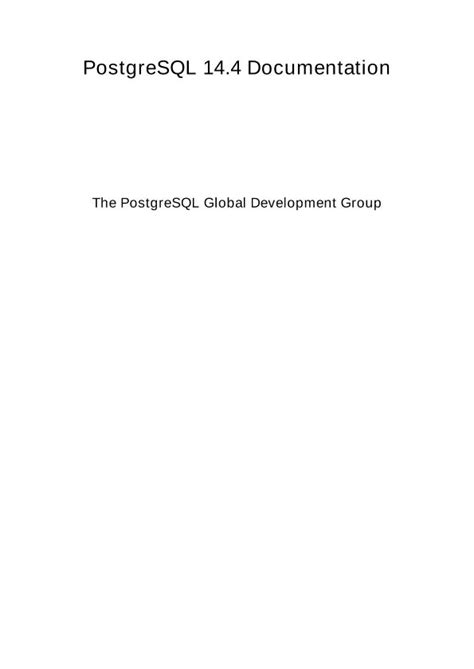 Postgresql 14 墨天轮文档 Postgresql 14 墨天轮文档