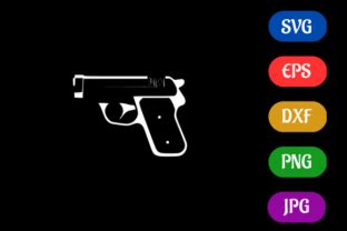 Gun Minimalist Logo Vector Svg Eps Graphic By Creative Oasis