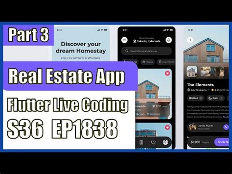 Flutter Flutter Live Coding EP1838 Real Estate App Part 3 YouTube