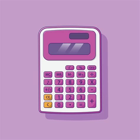 Calculator Vector Icon Illustration With Outline For Design Element Clip Art Web Landing Page