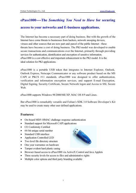 Epass1000 Token Rs Computer