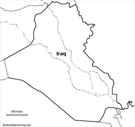 Outline Map Iraq