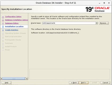 ora install 19c run installer