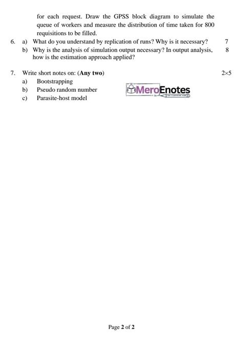 Pokhara University Pu Bca Simulation And Modeling Question Paper 7th Semester Mero Enotes