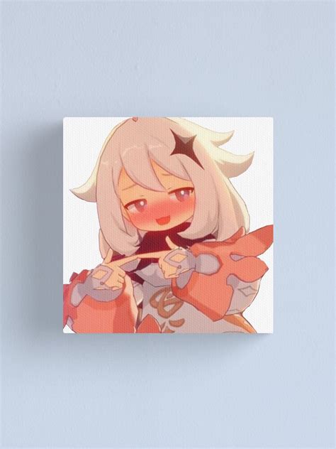 Paimon Uwu Genshin Impact Canvas Print By Animecomic Redbubble