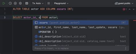Code Completion Datagrip Documentation