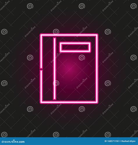 Notebook Neon Style Icon Simple Thin Line Outline Vector Of Web Icons