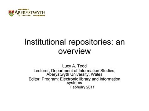 Institutional Repositories Ppt